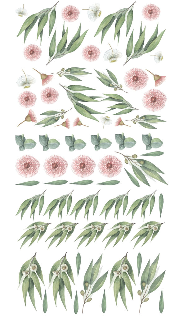 Australian Gum Tree & Blossom Decal Set – Ginger Monkey