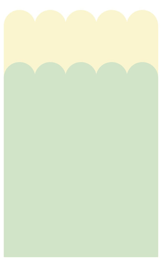 Double Scalloped Wallpaper Panel - Lemon Lime – Ginger Monkey