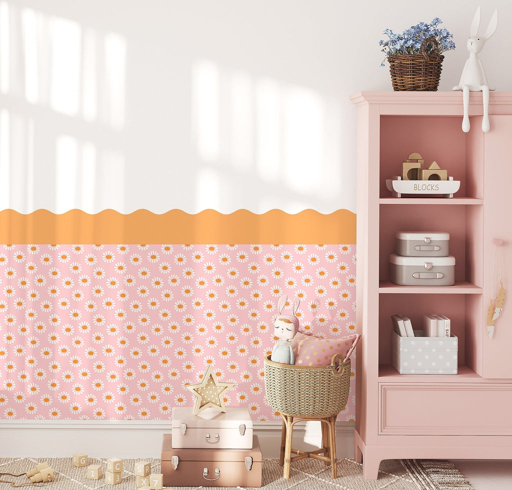 Wavy Wallpaper Panel - Daisy – Ginger Monkey