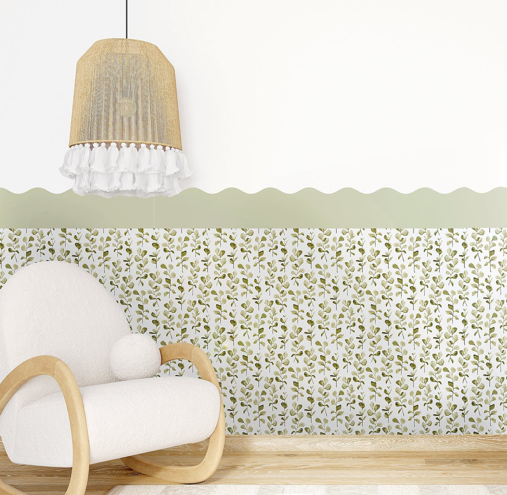 Wavy Wallpaper Panel - Green Foliage – Ginger Monkey