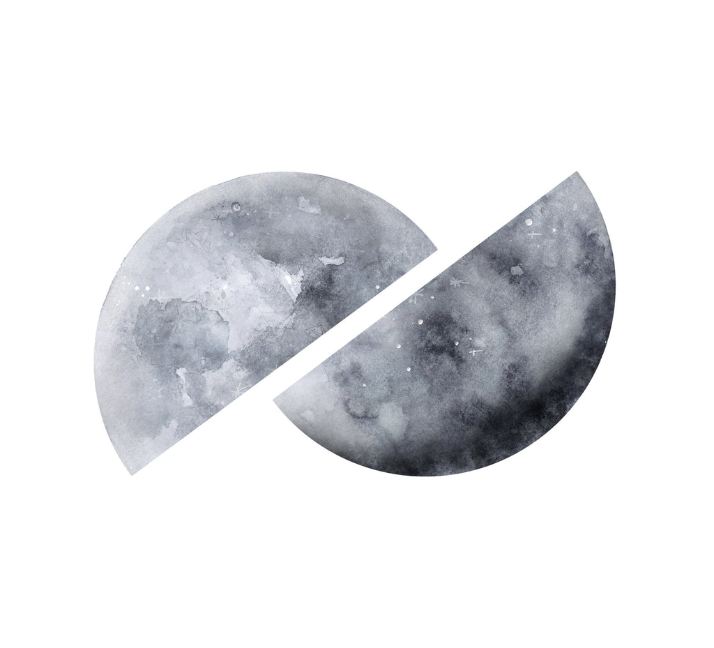 Blue Moon Watercolour Decal – Ginger Monkey