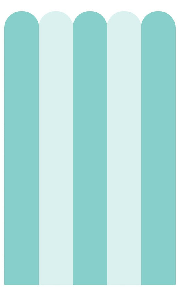 Scalloped Stripe Wallpaper Panel - Minty – Ginger Monkey